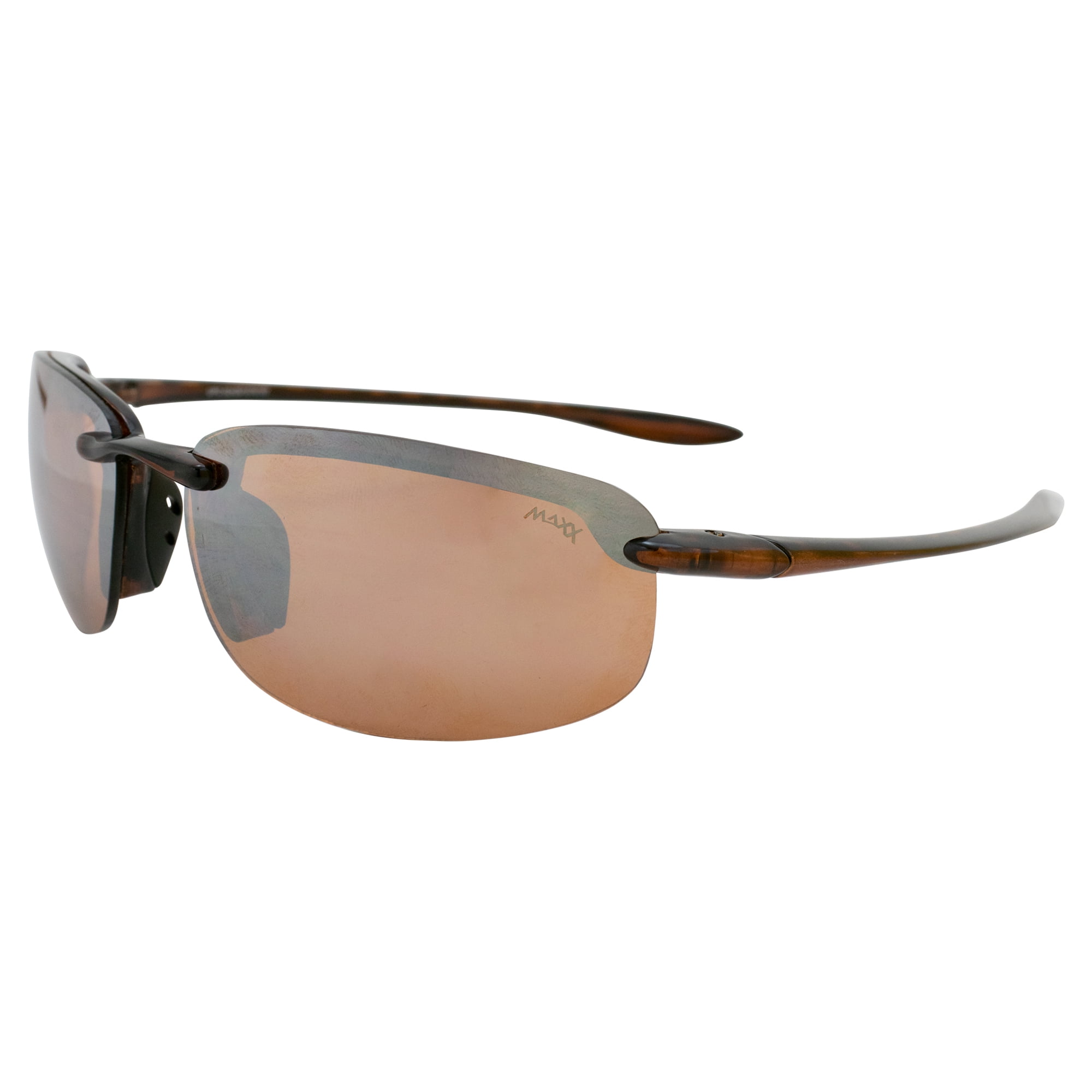 MAXX HD Maxx 5 TR90 Half Frame Sunglasses All Sport Amber Lens MAXX5 ...