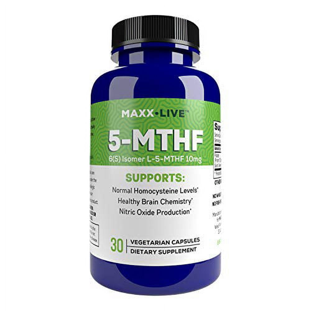 MAXX LIVE L-Methylfolate 10 mg Active Folate 5 Mthfr Support Supplement ...
