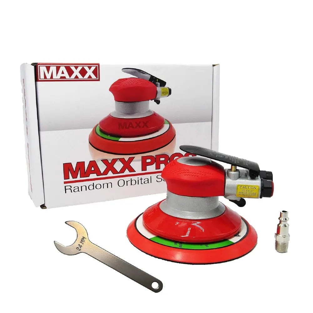 MAXX PROS Random Orbital Sander – Pneumatic Palm Sander – 6” x 3/16 ...
