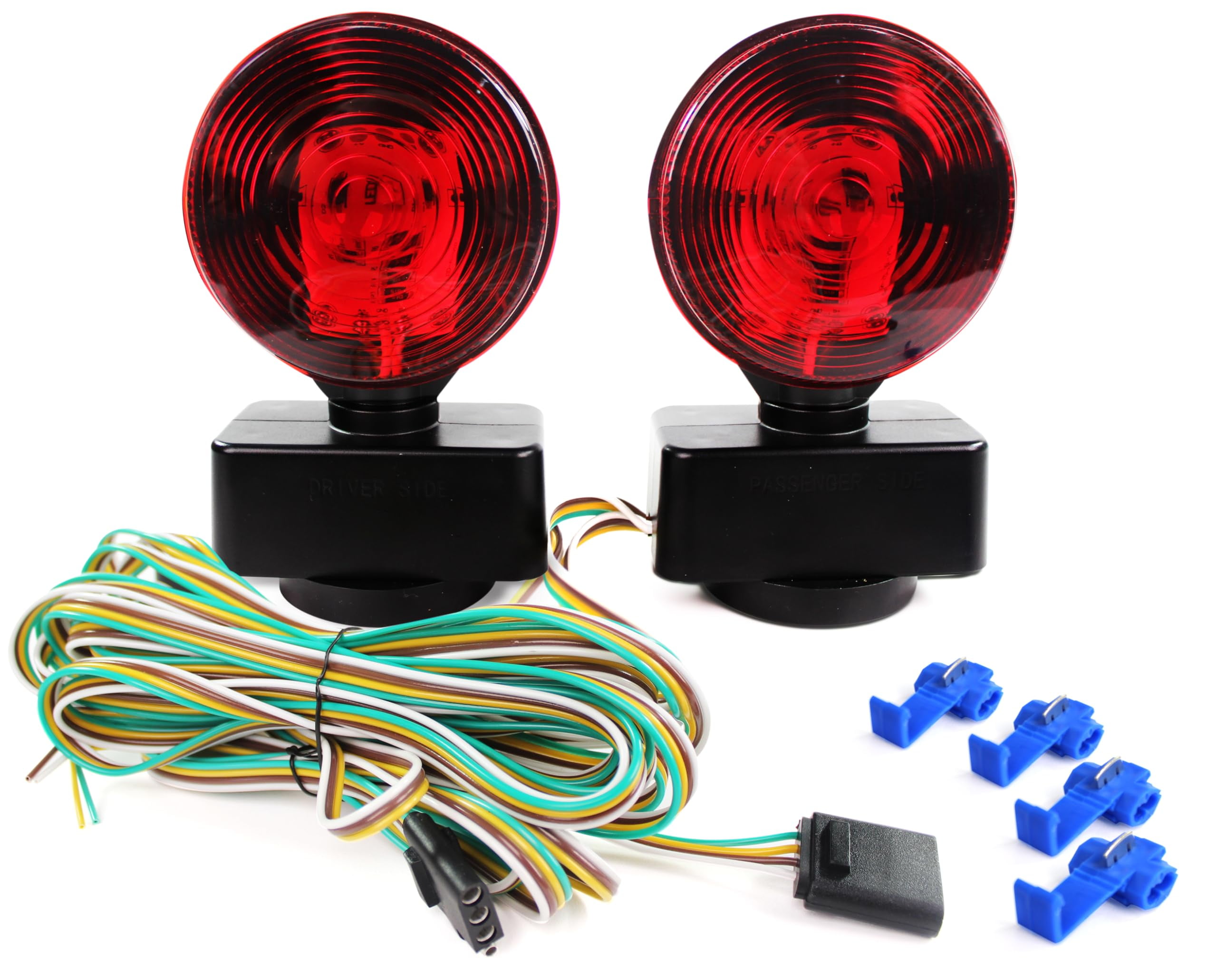 MAXXHAUL 50871 MQH2 Magnetic ONE LED Trailer Tail Towing Light Kit DOT Turn Brake Parking Lights ...