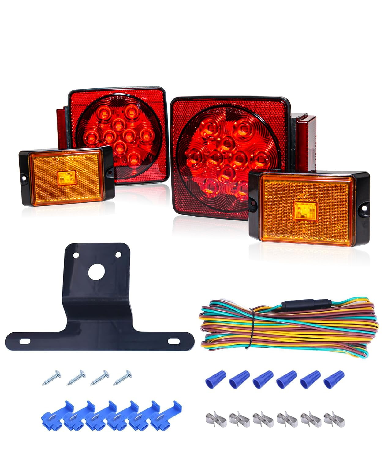 MAXXHAUL 70205 Trailer Light RRF12 Kit - 12V All LED, Left and Right ...
