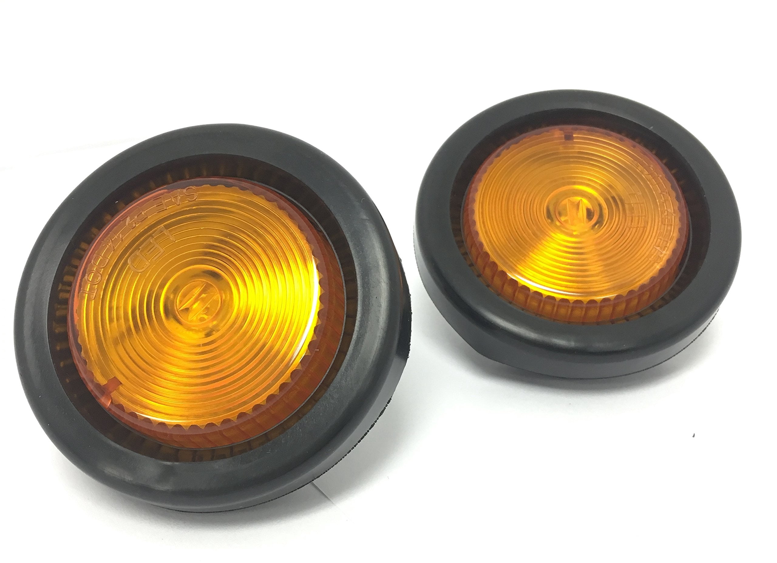 MAXXHAUL 80652 2" LED DHF10 Round Clearance Side Marker Light Amber ...