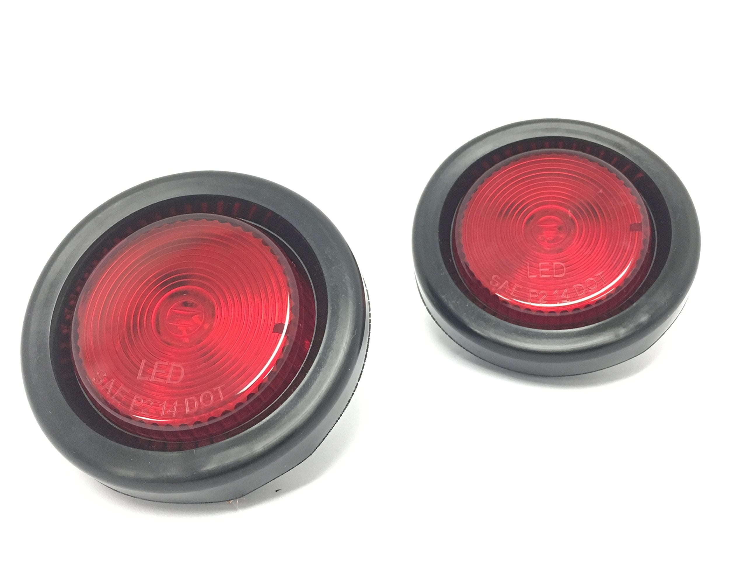 MAXXHAUL 80653 2" LED SSF20 Round Clearance Side Marker Light Red with ...