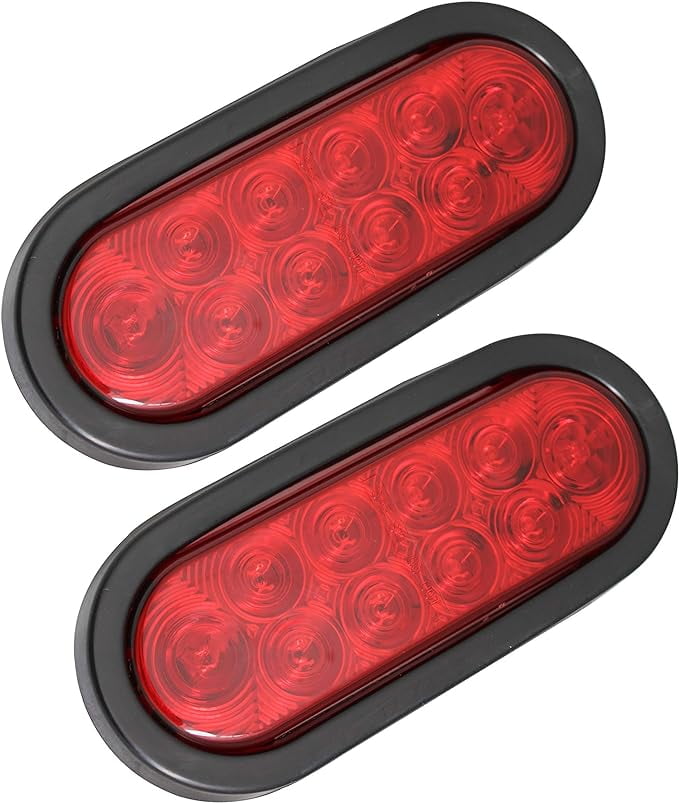 MAXXHAUL 80684 6" LED Submersible Oval LED Stop/Turn Trailer Tail Light ...