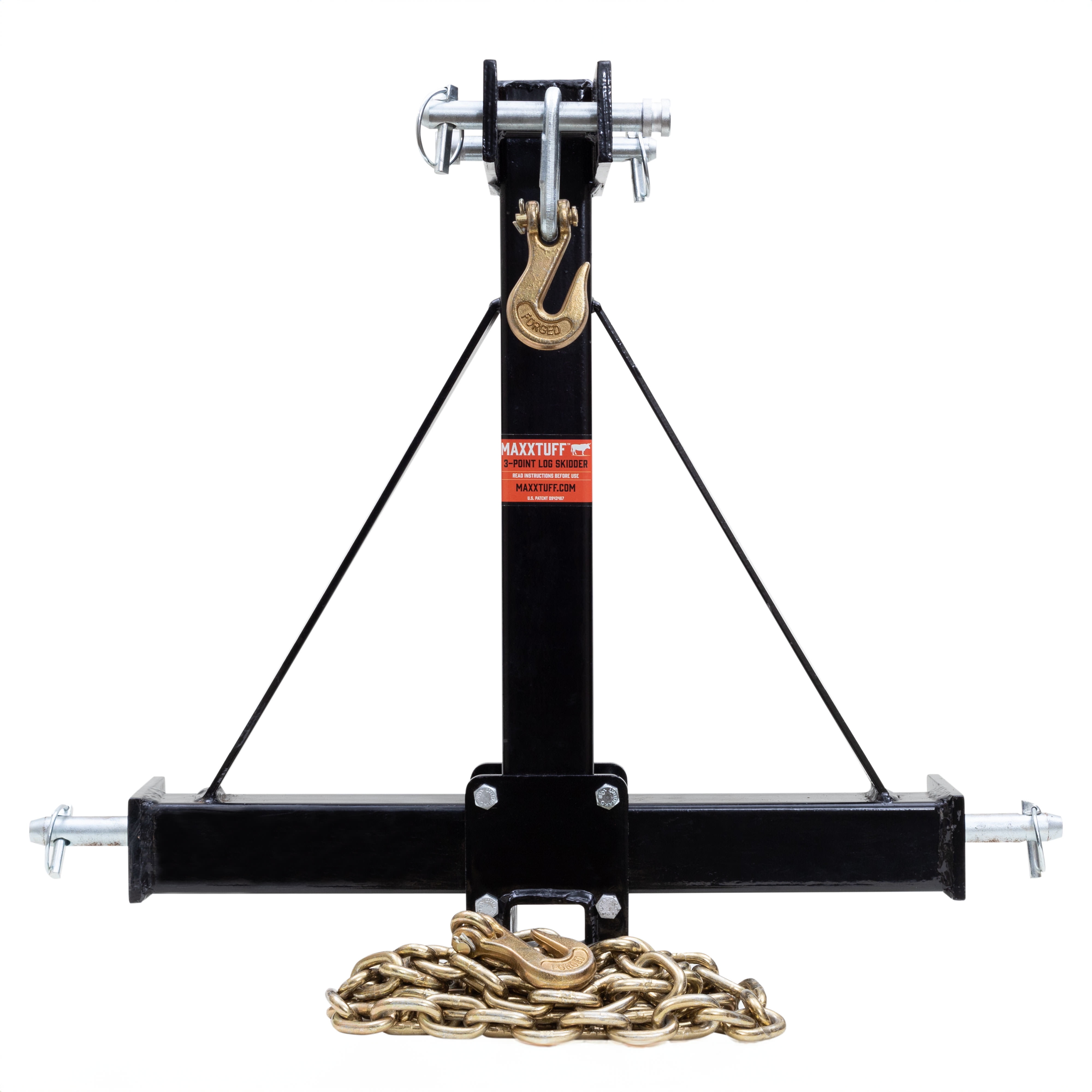MAXXTUFF Deluxe 3-Point Log Skidder with Chain, 2 Additional Receivers ...