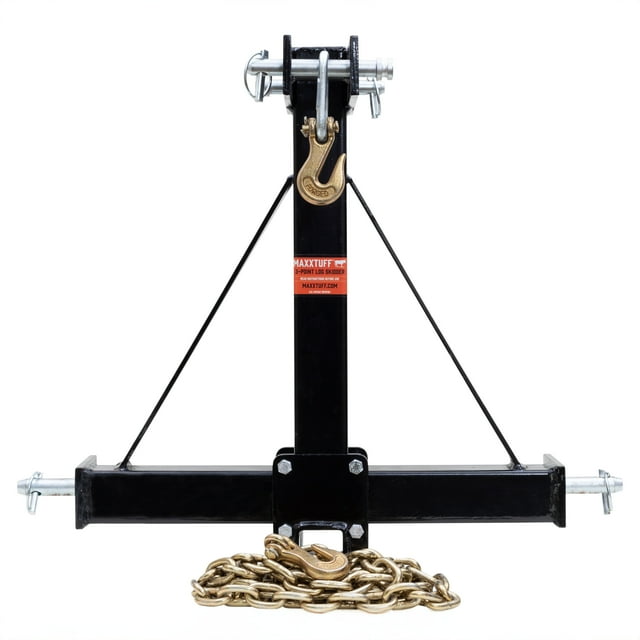 MAXXTUFF Deluxe 3-Point Log Skidder with Chain, 2 Additional Receivers ...