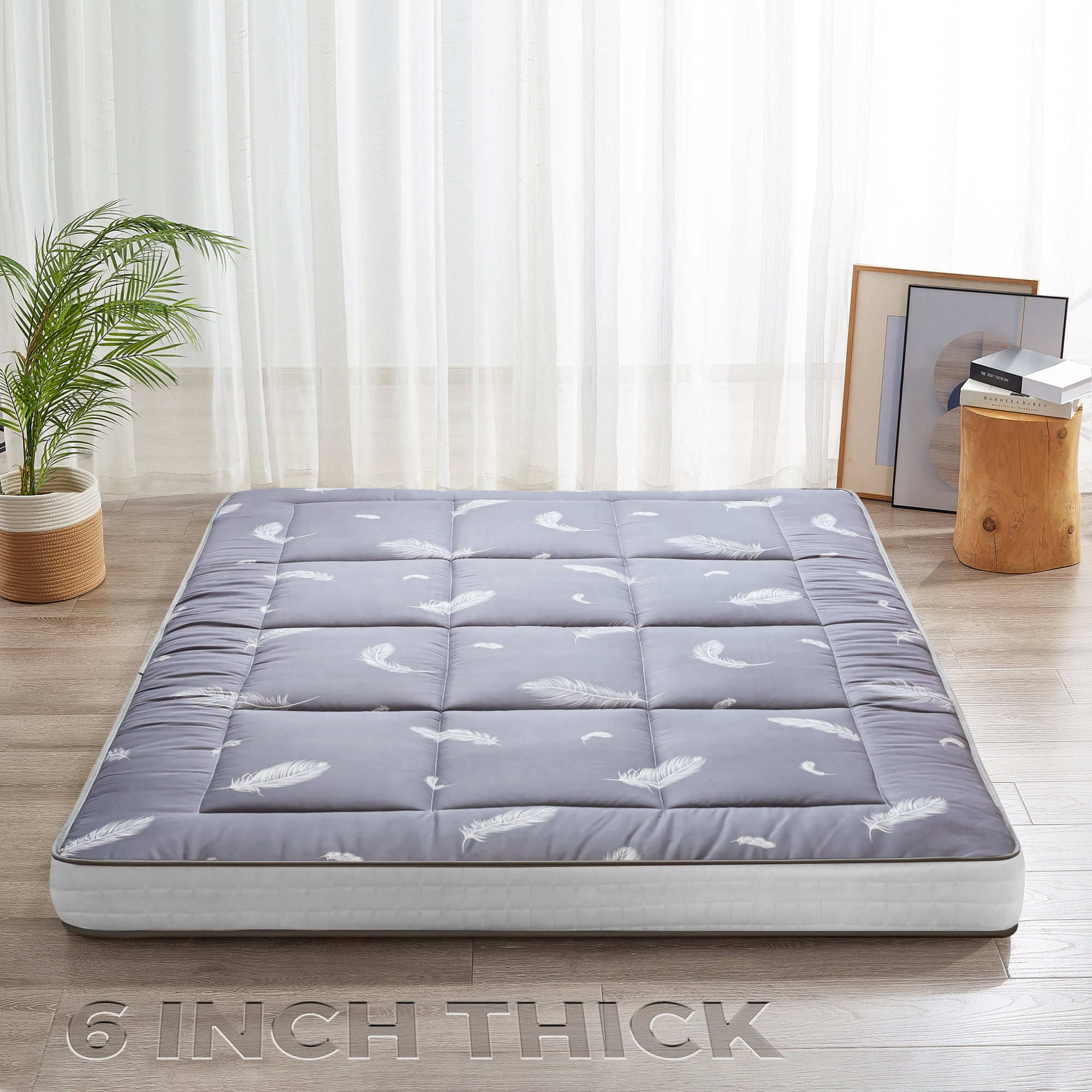 MAXYOYO 6" Extra Thick Japanese Floor Mattress Futon Mattress, Foldable ...