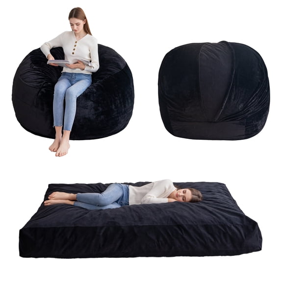 MAXYOYO Bean Bag Chair Bed,Convertible Bean Bag Folds from Lazy Chair ...