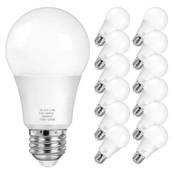 MAXvolador A19 LED Light Bulbs, 100 Watt Equivalent LED Bulbs, 5000K ...