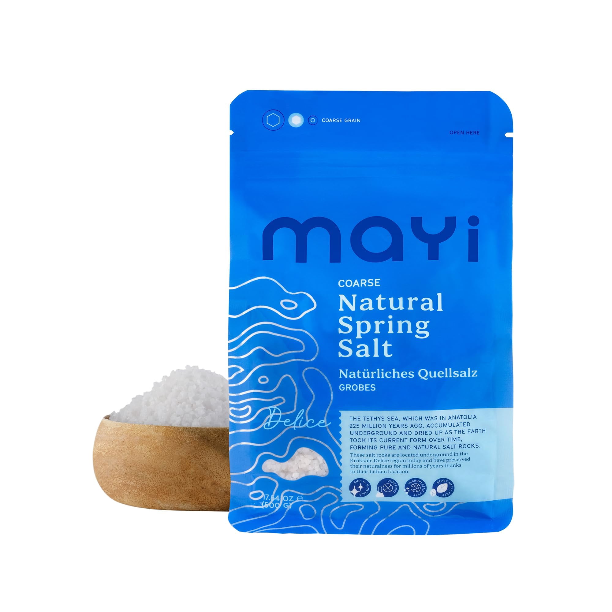 MAYİ Ancient Natural Spring ESF27 Coarse Salt 1.1 Hand-Harvested ...