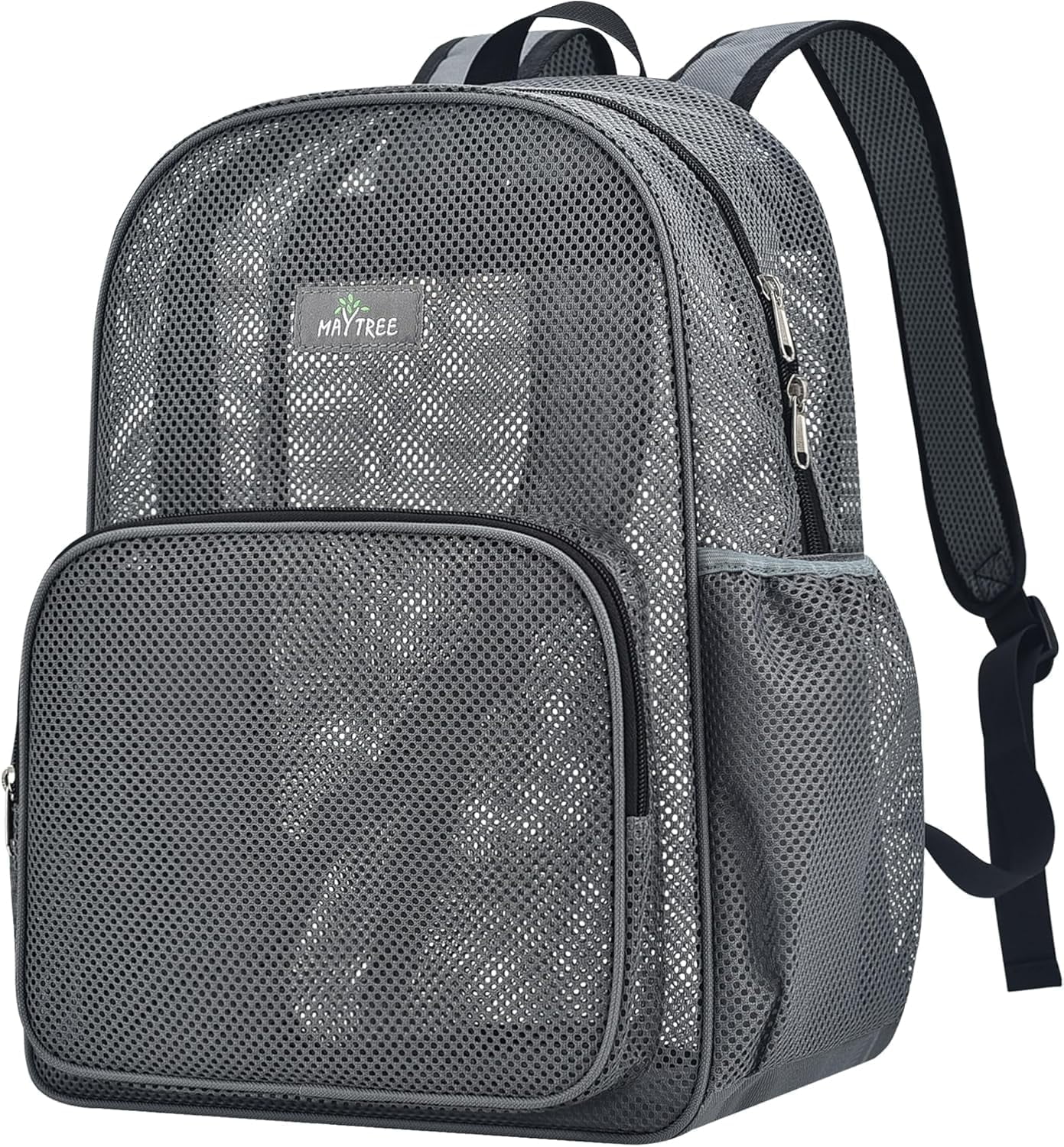 MAY TREE Heavy Duty Mesh Backpack, Durable Bookbag for School, Swim ...