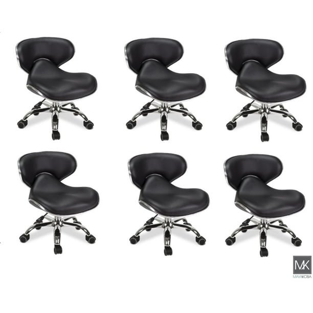 MAYAKOBA SET OF 6 Nail Salon Pedicure Stool UMI BLACK Pedicure Chair ...
