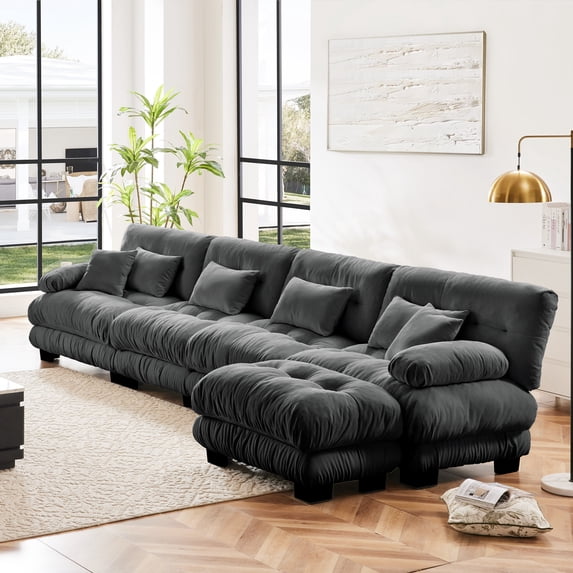 MAYEERTY 173.2in Modular Sectional Sofa, L Shaped Couch for Living Room ...