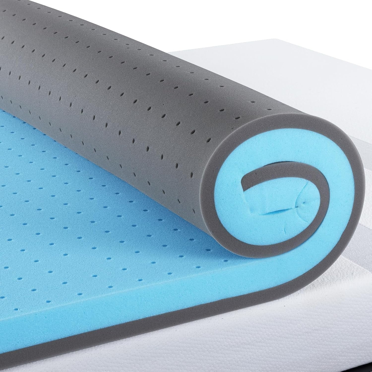 MAYEERTY 2 Inch Full Mattress Topper - Gel Infused Memory Foam, Cooling ...