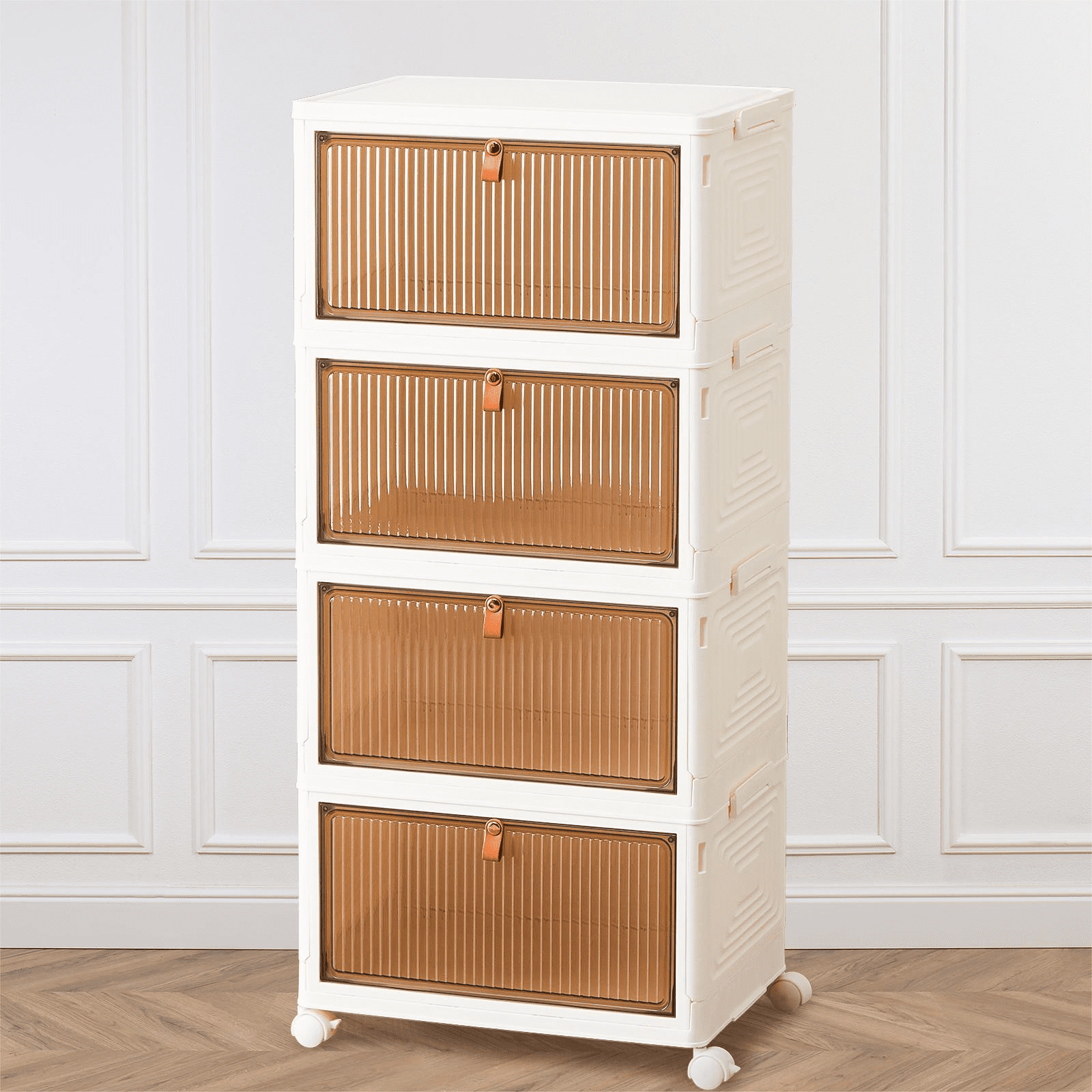 MAYEERTY 23QT Stackable Plastic Storage Bins with Lids & Lockable ...