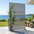 MAYEERTY 3 Panels Outdoor Privacy Screen, Metal Decorative Privacy ...