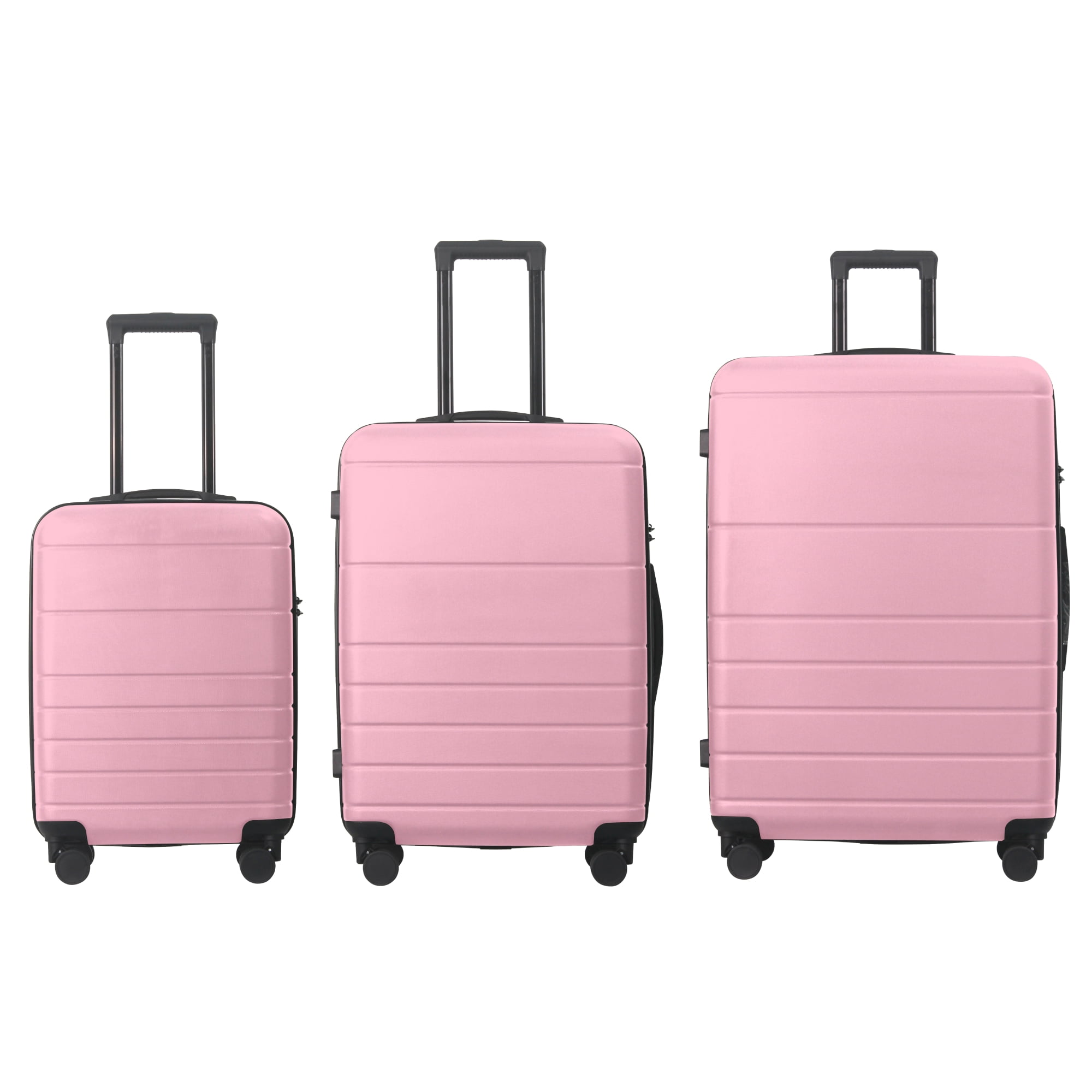 MAYEERTY 3-Piece ABS Luggage Set, Spinner Wheels, TSA Lock, Lightweight ...