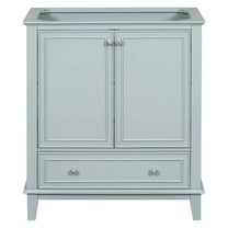 MAYEERTY 30" Bathroom Vanity Set - Sink + Combo Cabinet, Solid Wood ...