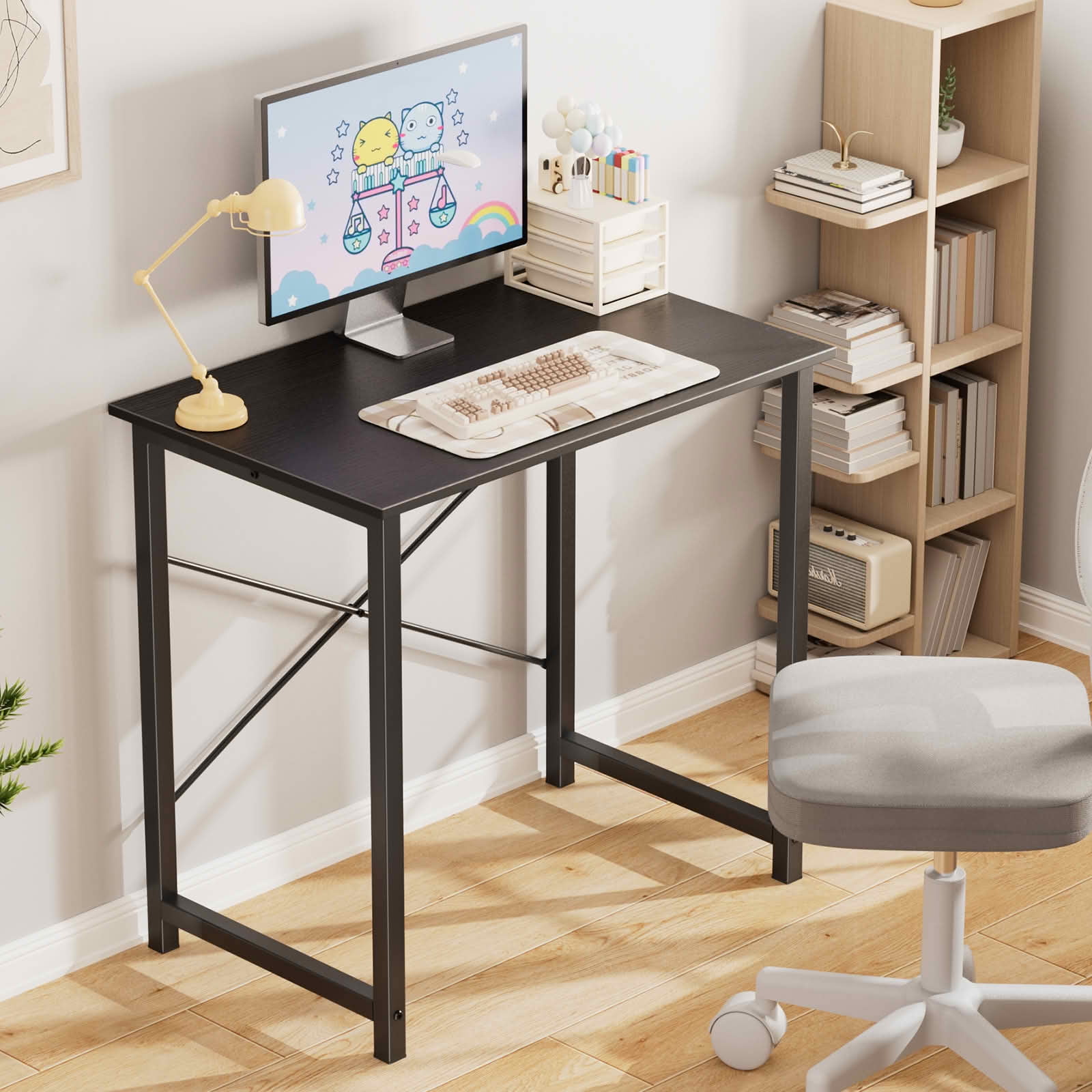 MAYEERTY 31in Home Office Computer Desk, Simple Style X-Shaped ...