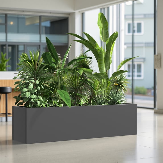 MAYEERTY 36*10"Large Metal Rectangular Planter with Drainage Holes for ...