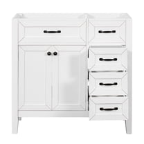 GDF Studio 36" Bathroom Vanity Base Only, Freestanding Cabinet with ...