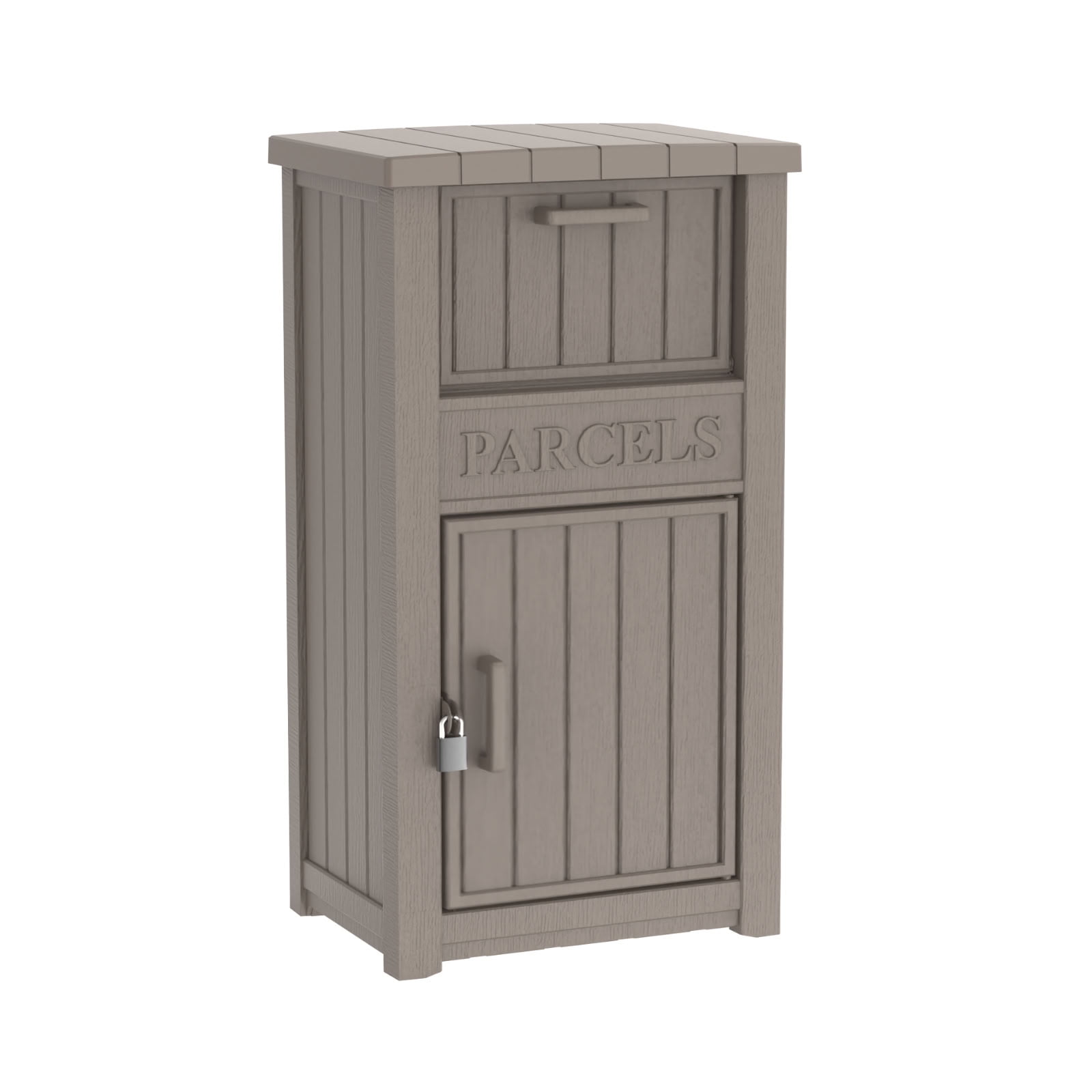 MAYEERTY 48 Gallon Lockable Parcel Package Drop Box, Bold PARCELS Sign ...