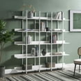 MAYEERTY 5 Tier Bookcase, Vintage Industrial Style Metal Frame MDF ...
