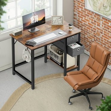 Hoffree 43 inch Computer Desk Home Writing Desk Office Furniture ...
