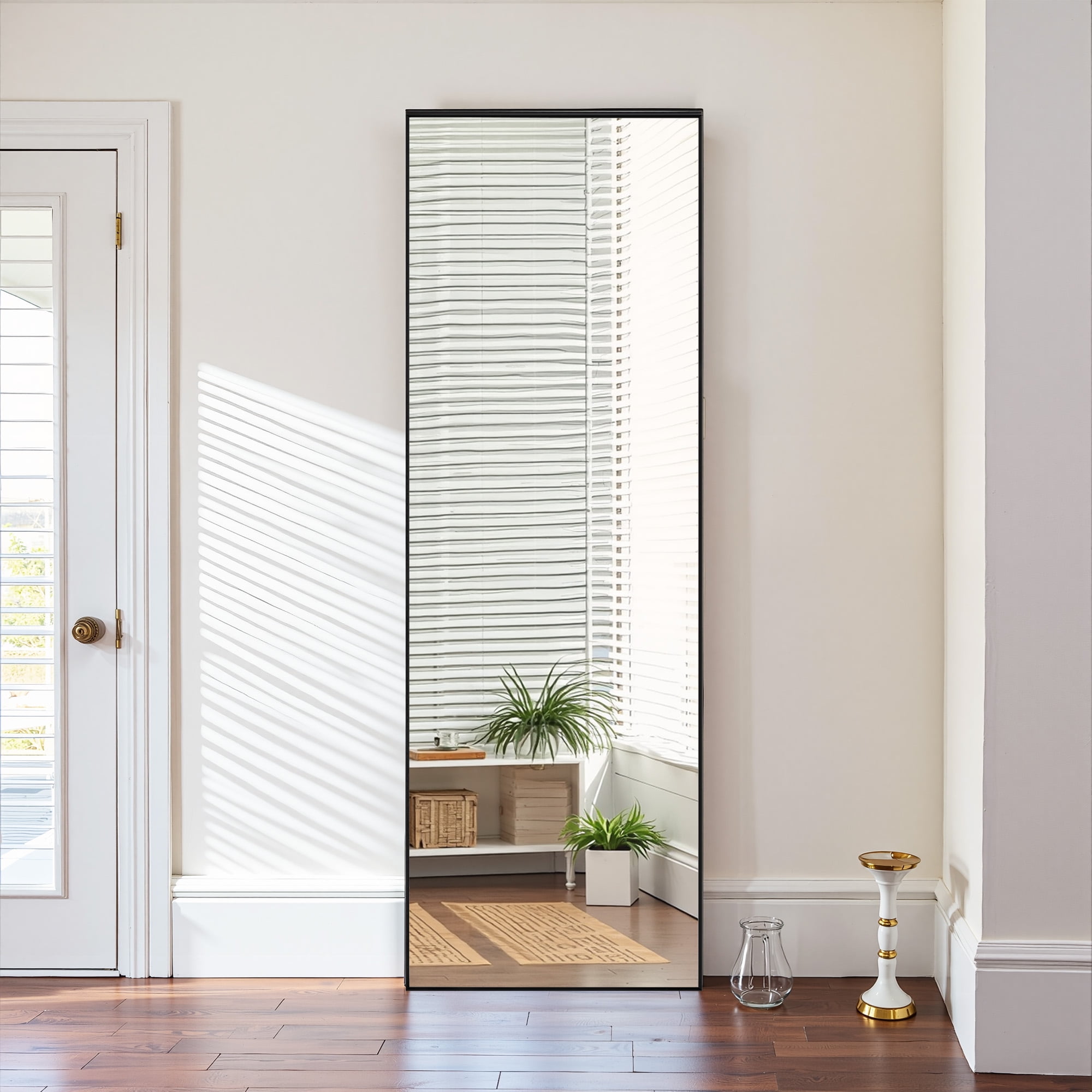 MAYEERTY 57×20" Rectangular Full Length Mirror, Freestanding for ...