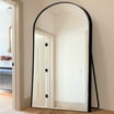 Black Arched Pane Wall Mirror - Large Farmhouse Cathedral Window Mirror ...