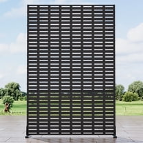 MAYEERTY 72" x 47" Outdoor Privacy Screen, Metal Decorative Screen ...