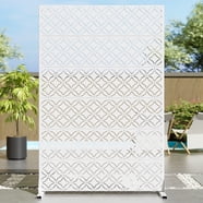 Casafield 42" x 42" White Vinyl Privacy Screen for Garden, Backyard ...