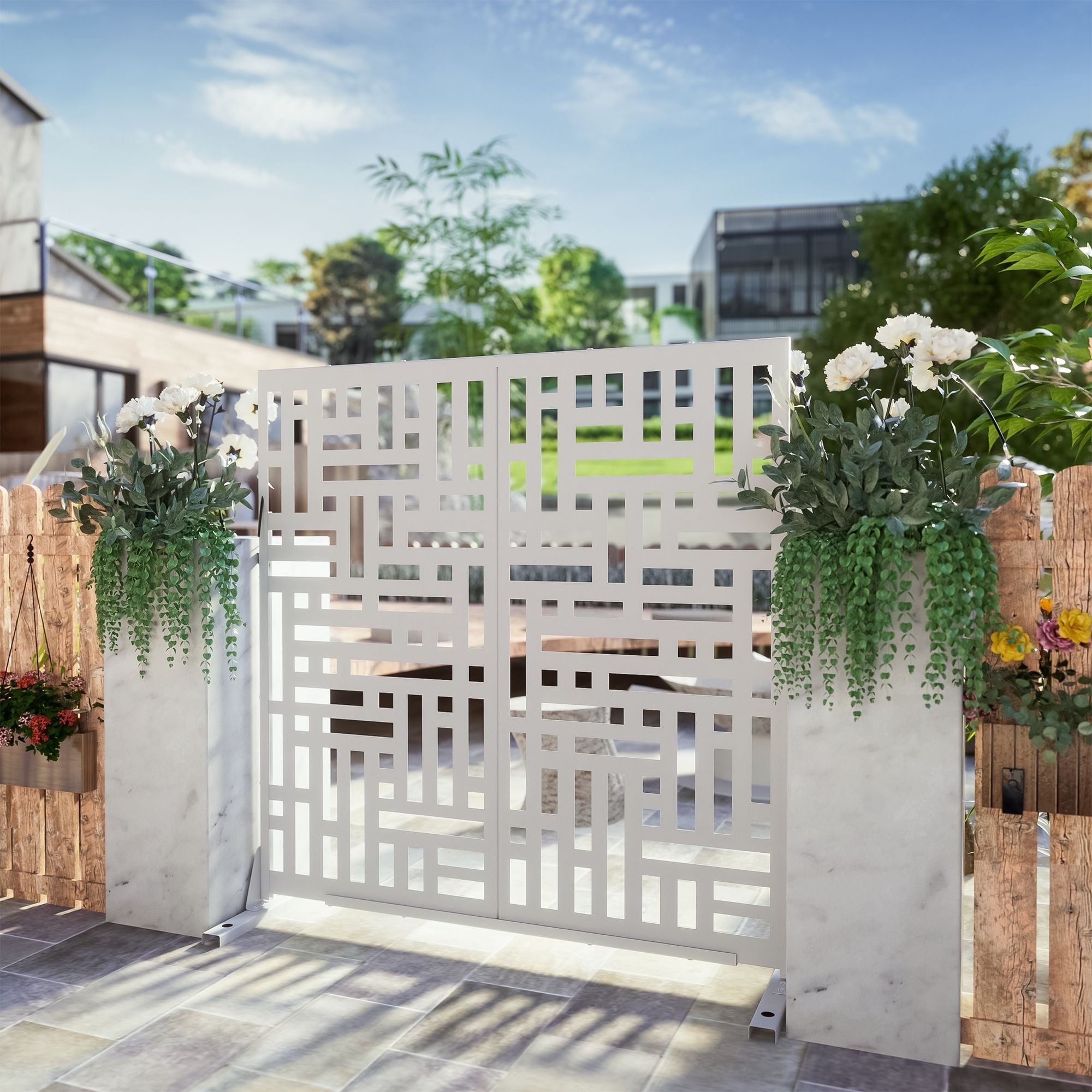 MAYEERTY 72" x 36" Outdoor Privacy Screen Room Dividers for Home Office ...