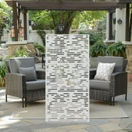 Casafield 42" x 42" White Vinyl Privacy Screen for Garden, Backyard ...