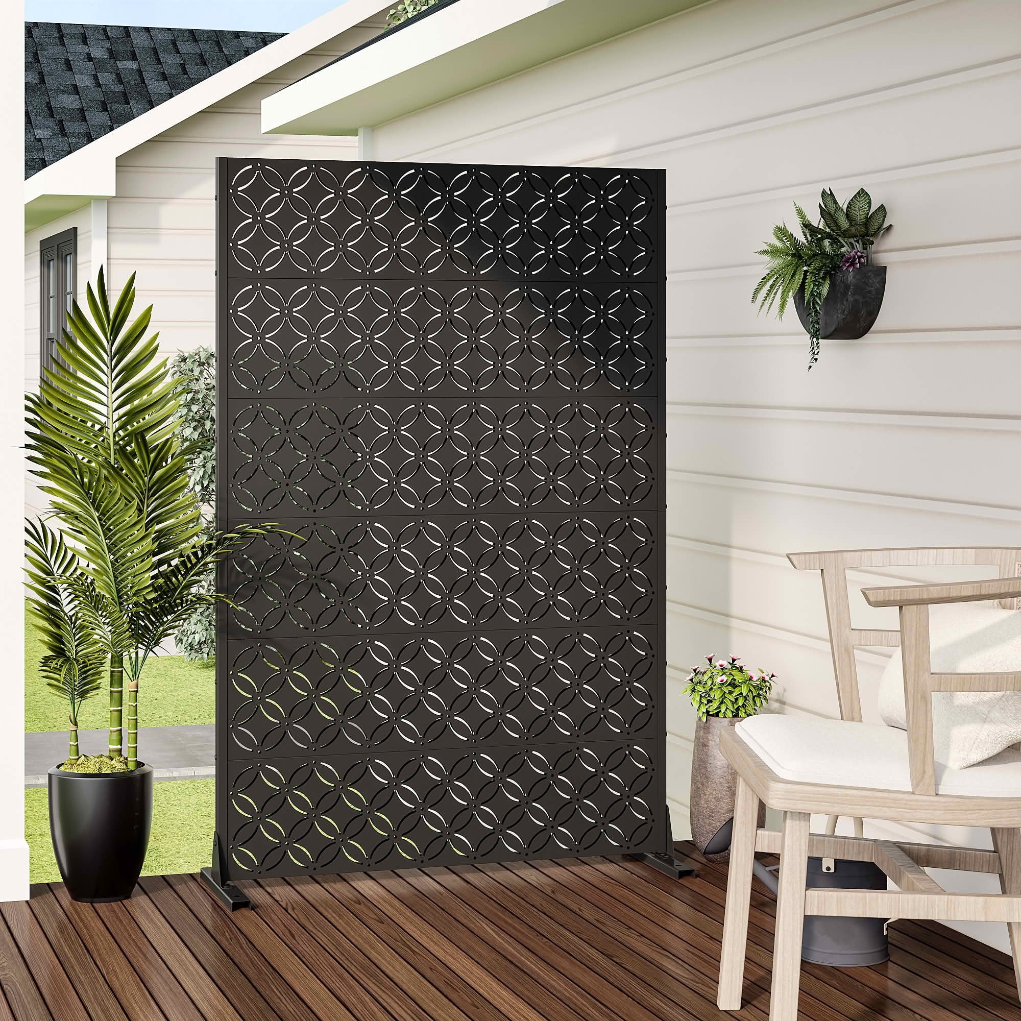 MAYEERTY 72x47x16 Inch Black Coin B-Shaped Rectangular Galvanized Steel ...