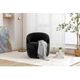 MAYEERTY Chenille Fabric Swivel Accent Armchair Barrel Chair, with ...