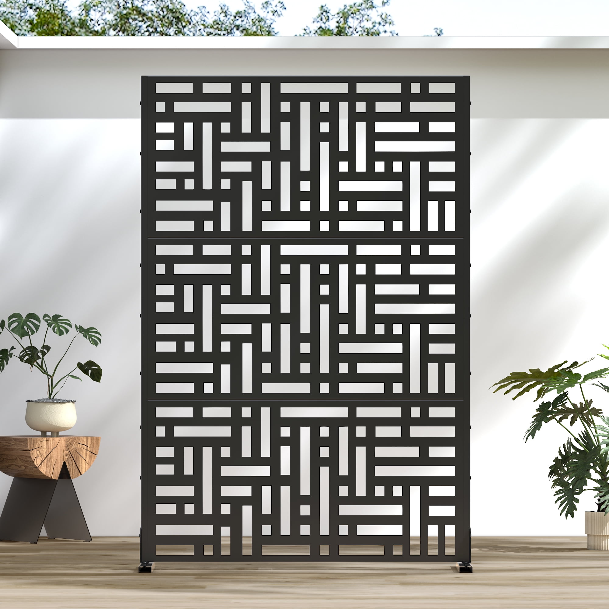 MAYEERTY Decorative Metal Screen – Durable Galvanized Steel Partition ...