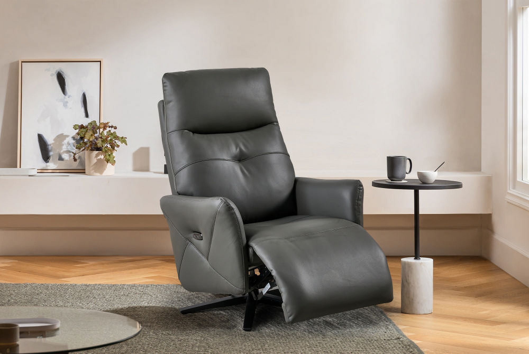 MAYEERTY Dual-Motor Recliner with 360° Swivel, Adjustable Headrest and ...