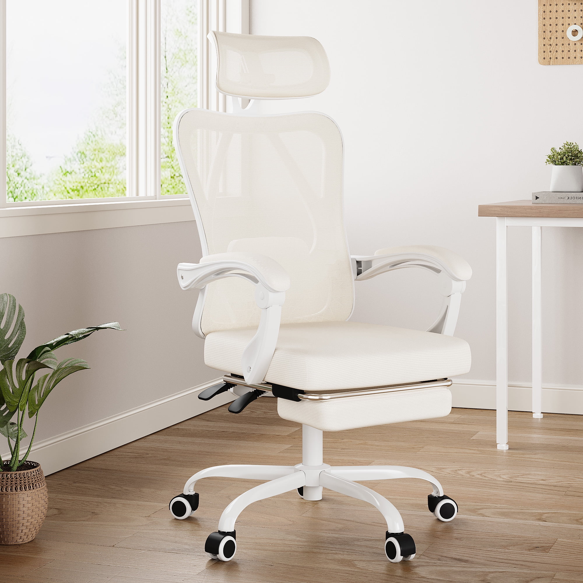 MAYEERTY Ergonomic Mesh Office Chair with Headrest, Lumbar Support ...