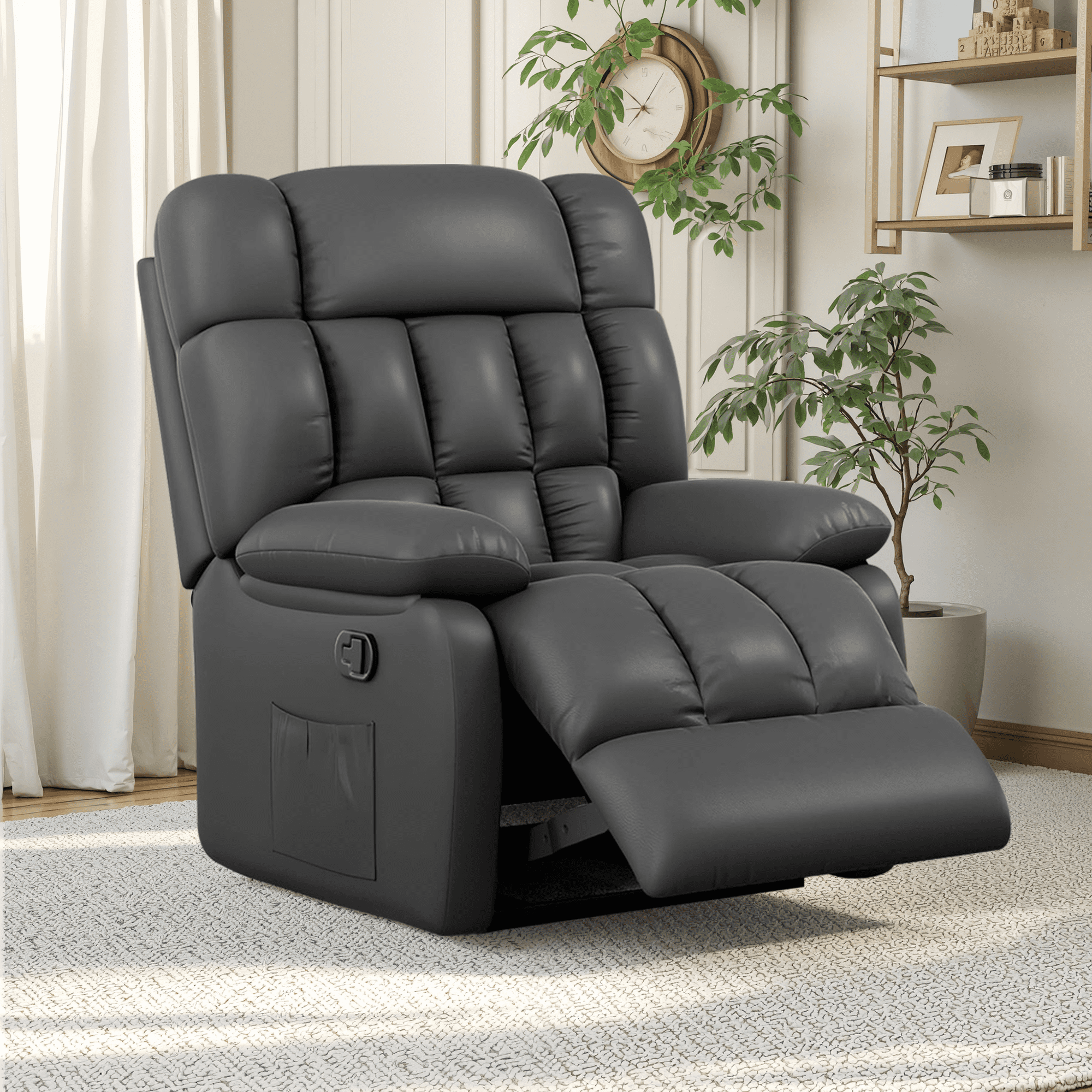 MAYEERTY Ergonomic Recliner Chair with 110-160°Adjustable Recline for ...