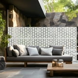MAYEERTY Folding Privacy Screen – Heavy-Duty Galvanized Steel Panel ...