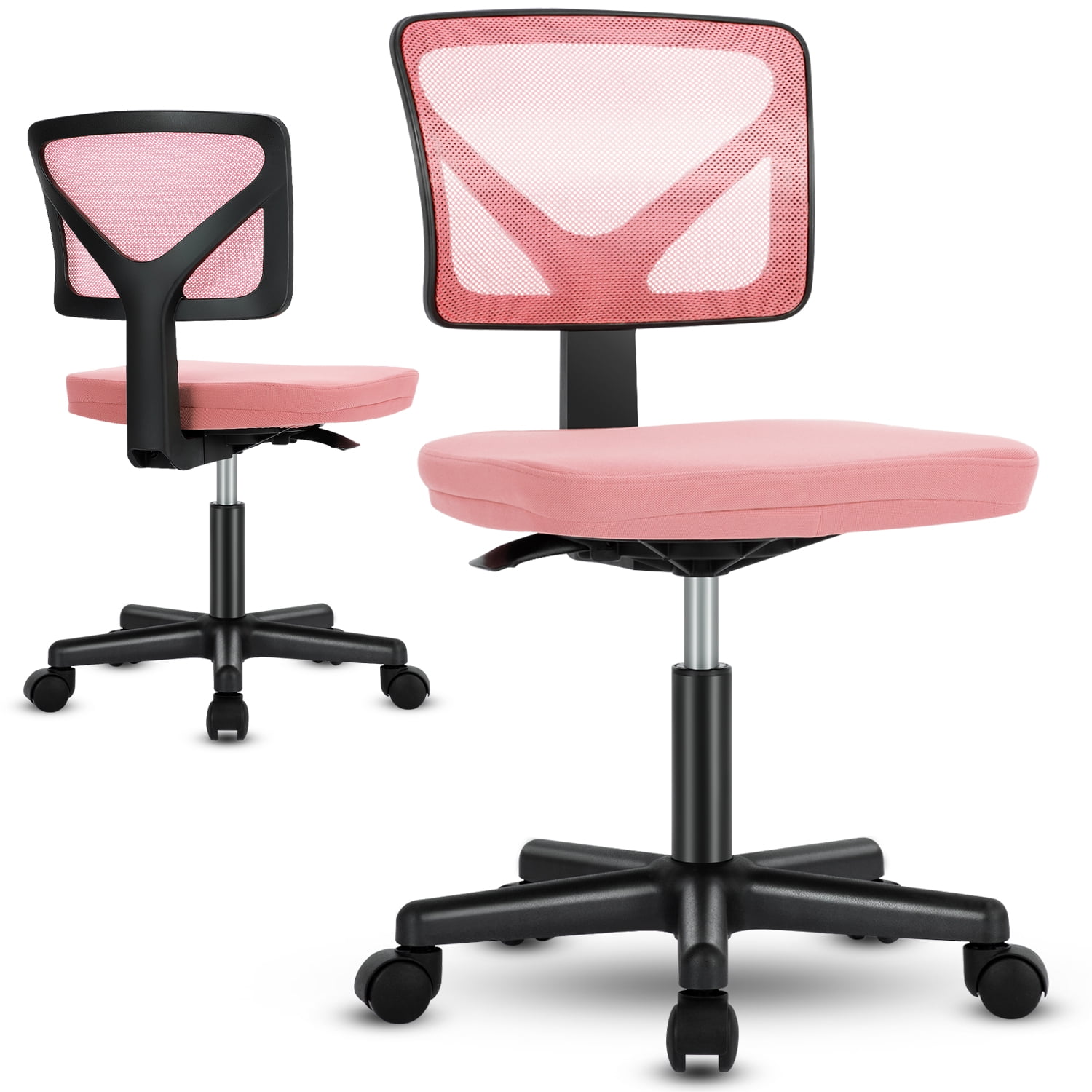 MAYEERTY Home Office Desk Chair, Armless Mesh Computer Chair Small ...