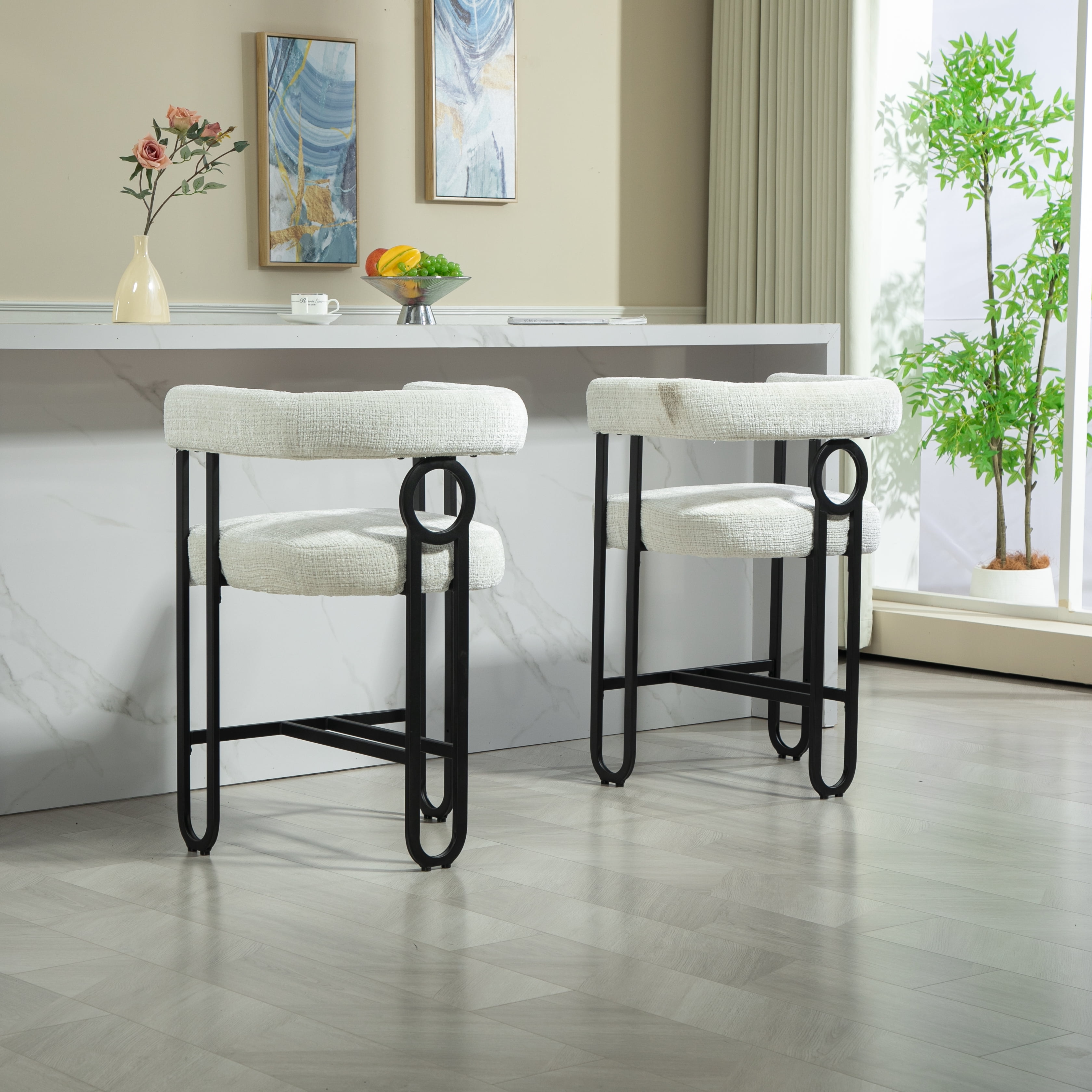 MAYEERTY House Hold Bar Stools Set of 1, Modern Bar Stool with Back ...