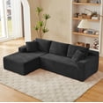 MAYEERTY L-Shaped Cloud Modular Sectional Sofa, Deep Seat Plush Sleeper Couch for Living Room ...