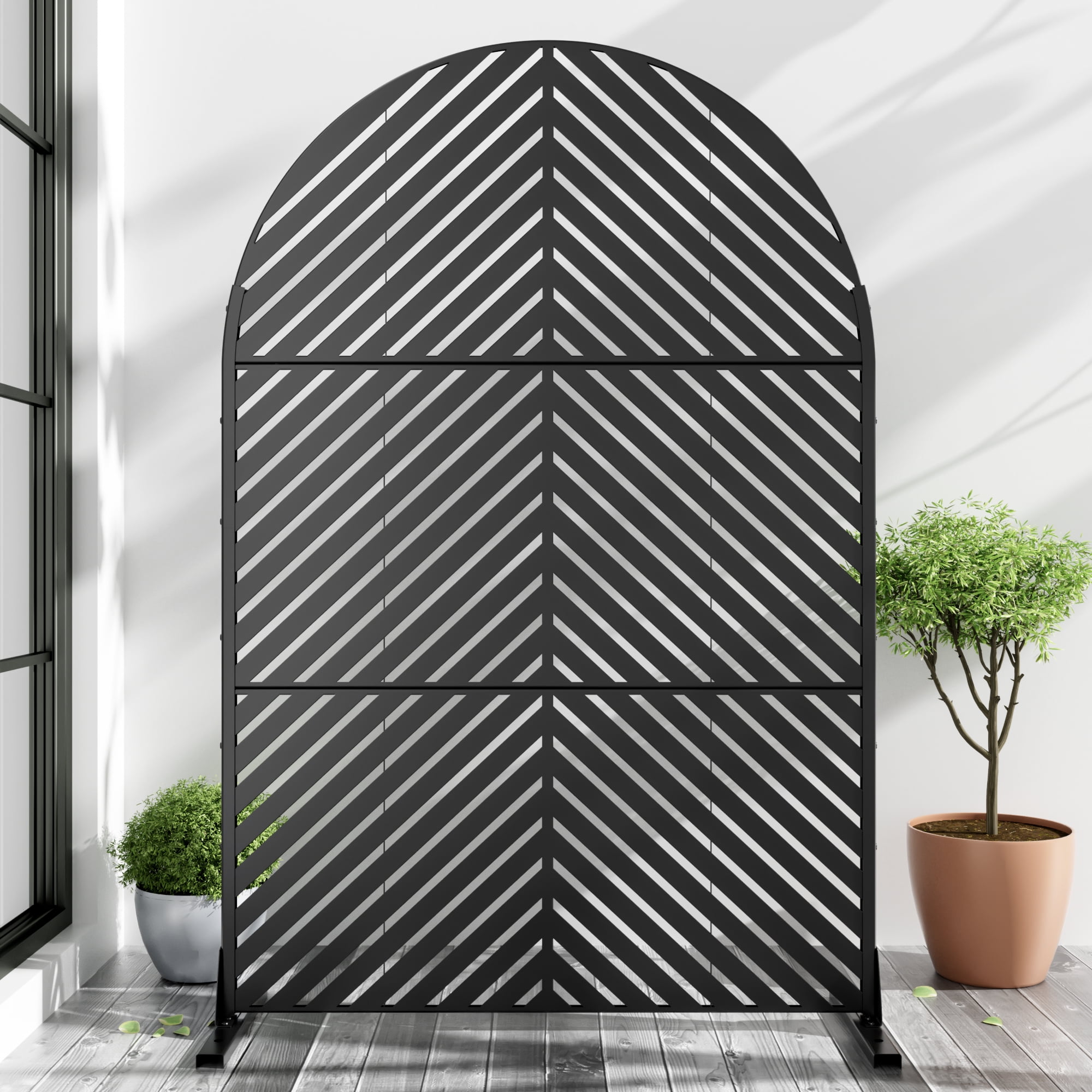 MAYEERTY Laser-Cut Steel Room Divider, Modern Privacy Partition for ...