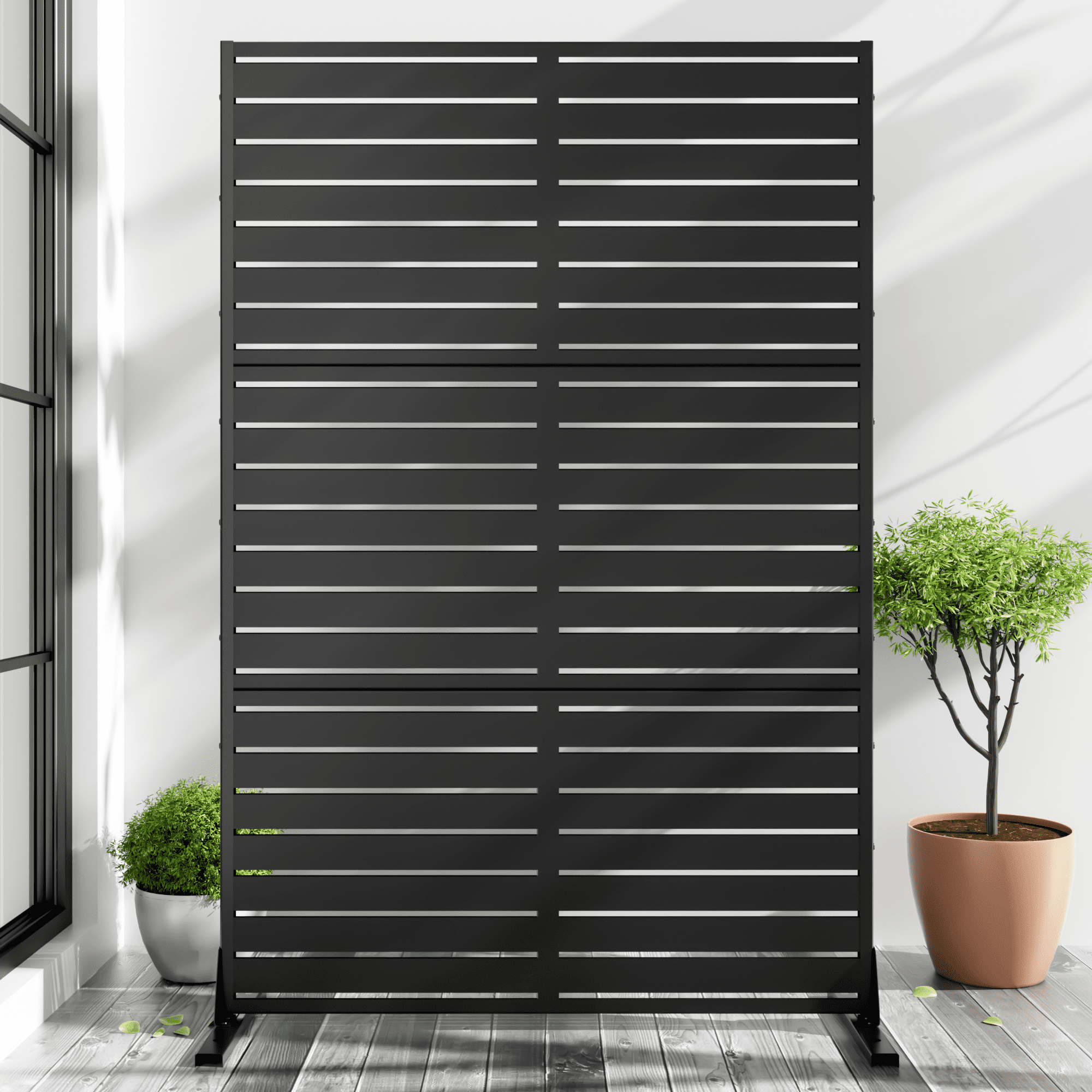 MAYEERTY Laser-Cut Steel Room Divider, Modern Privacy Partition for ...