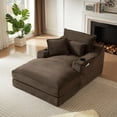 MAYEERTY Modern Compression Lounge Chair, Soft Corduroy Chaise Sofa ...