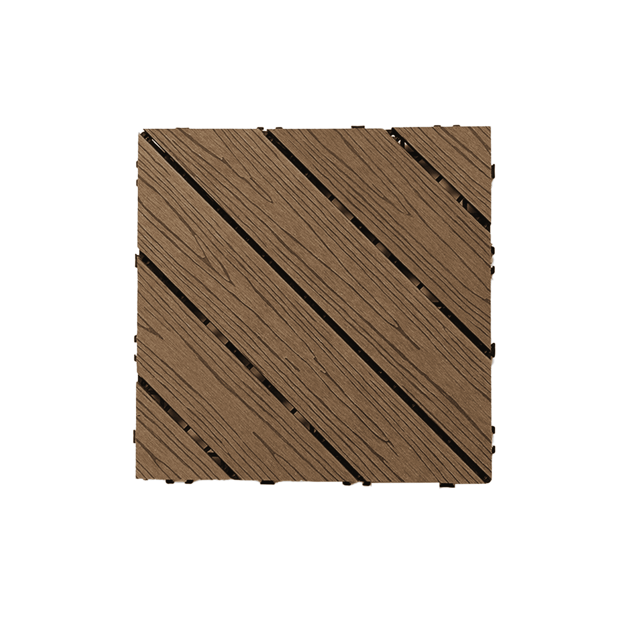 MAYEERTY Outdoor 11.8*11.8"Eco-Friendly Chocolate WPC Deck Tiles with ...