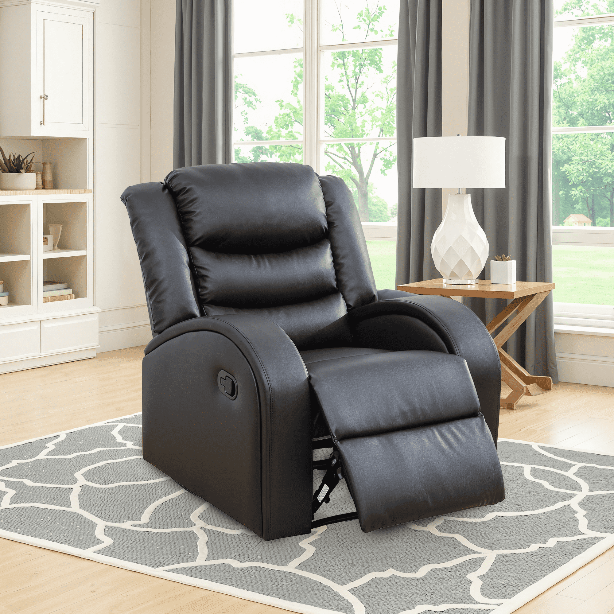 MAYEERTY Power Recliner Sofa, Breathable Leather Reclining Chair for ...
