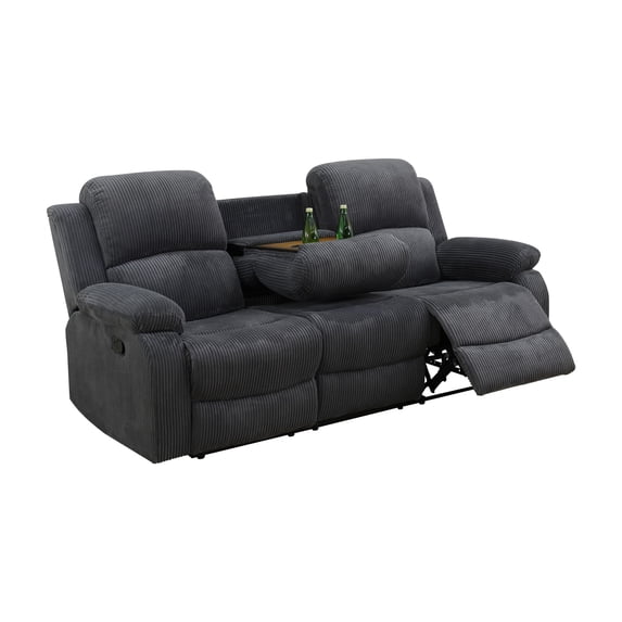 MAYEERTY Power Reclining Sofa, Manual 3-Seat Fabric Recliner with ...